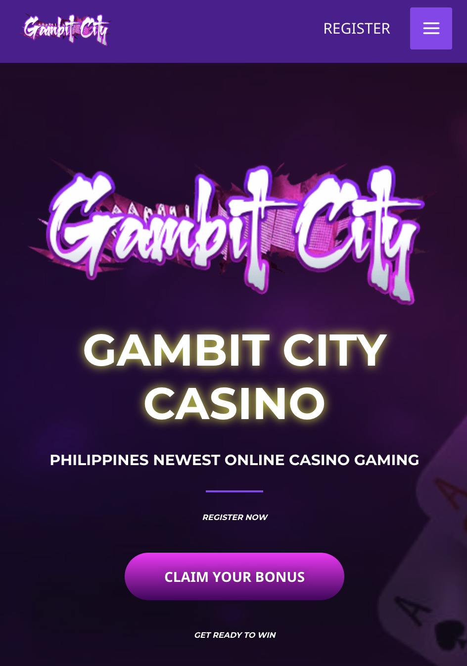 GAMBIT CITY | Register and Claim Your ₱3000 Bonus!